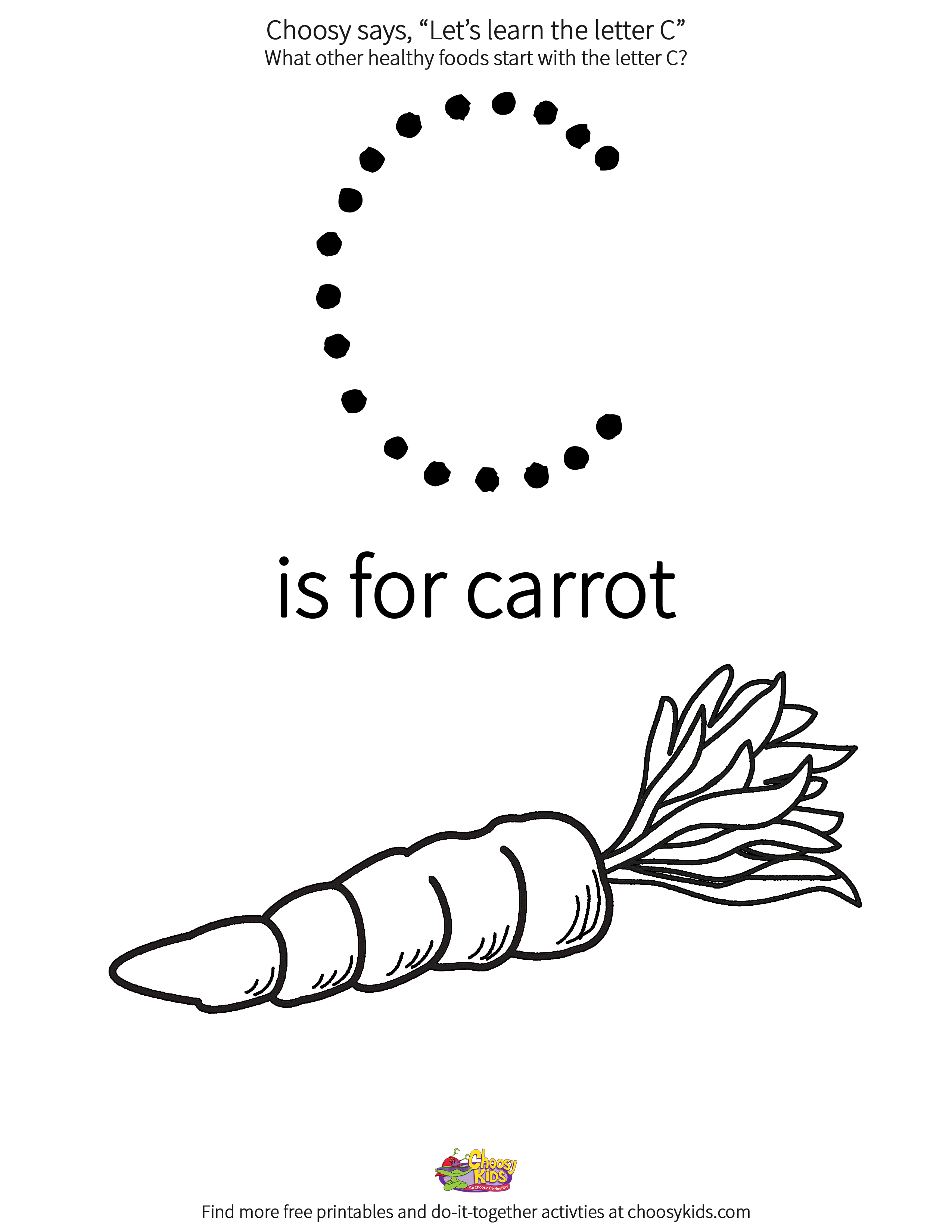 Learning Letters C – Choosy Kids